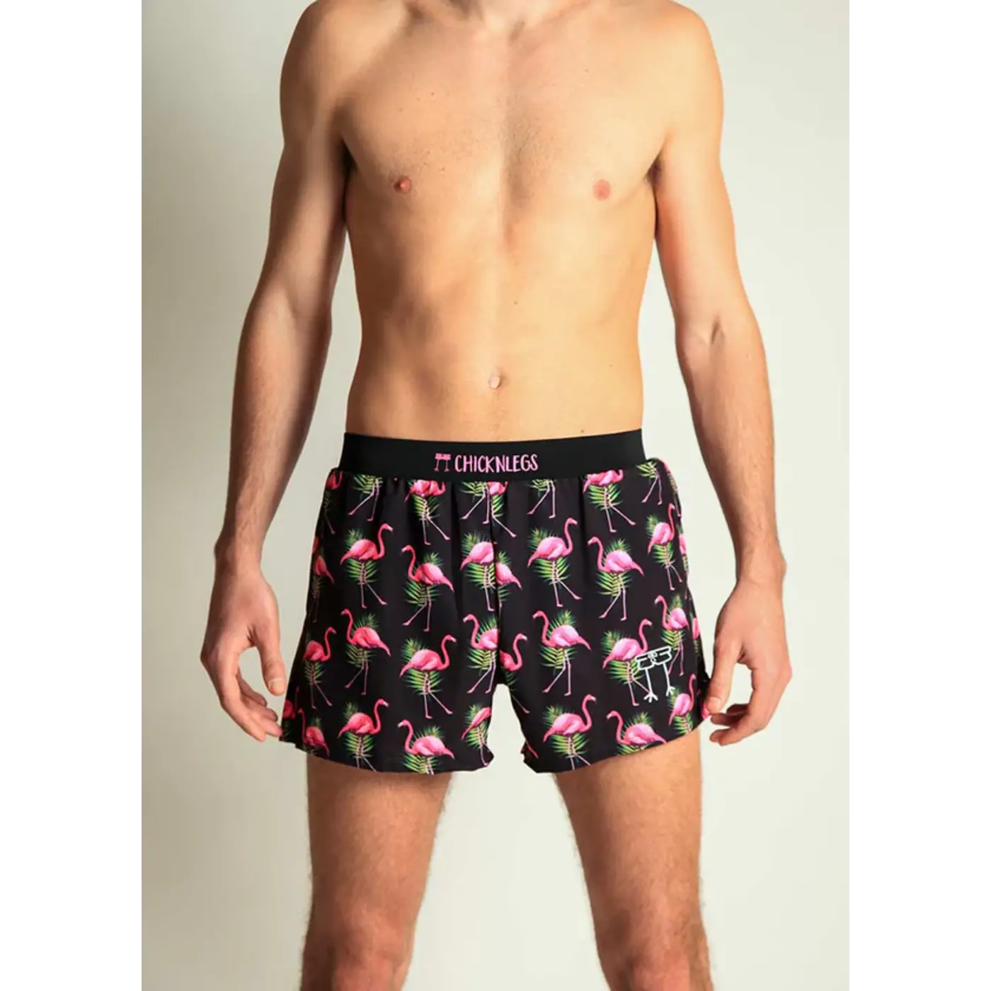 MEN'S 4" SPLIT SHORT FLAMINGOS - Iowa Running Company