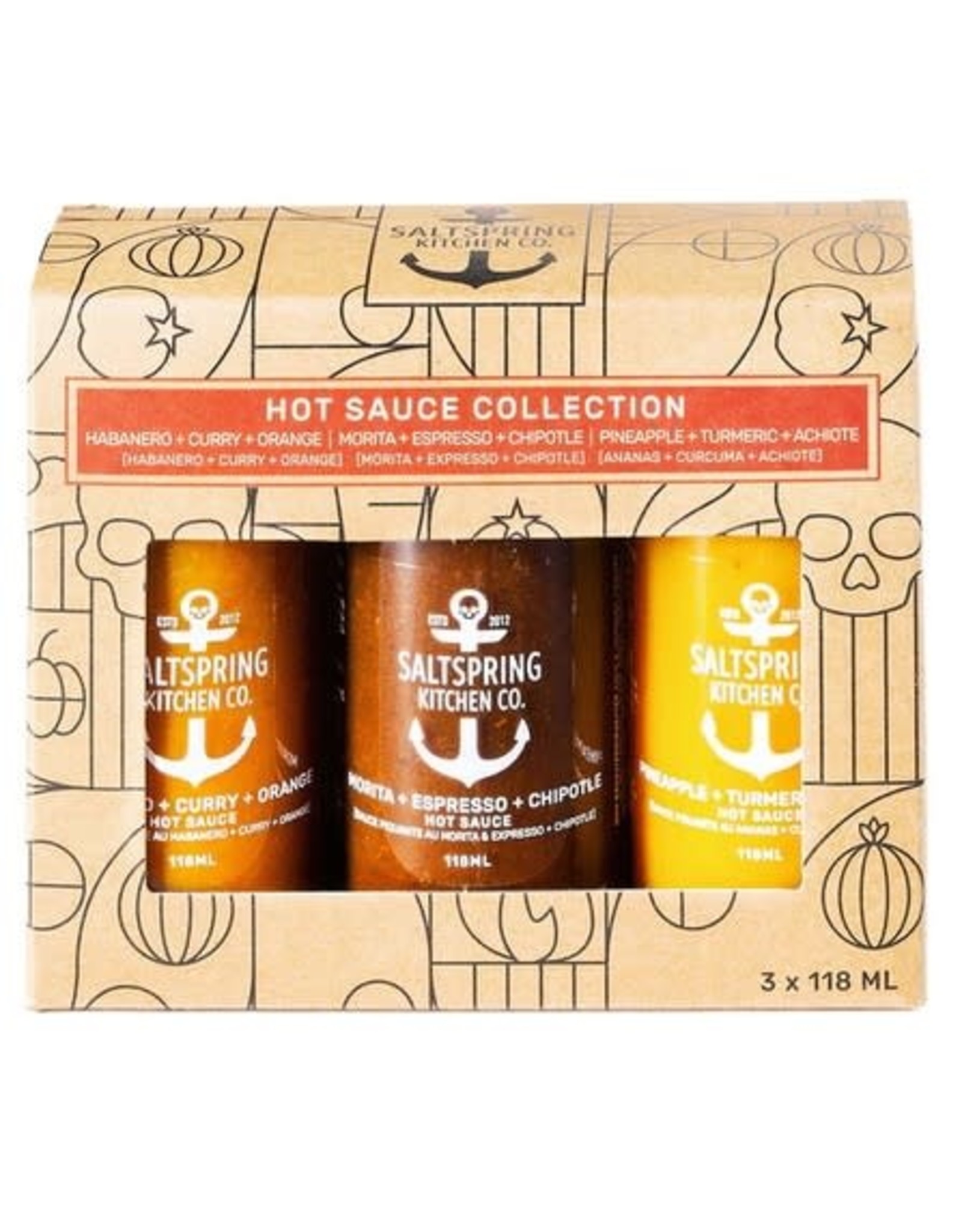 Hot Sauce Trio Collection Gift Box - Matters of Design Inc.