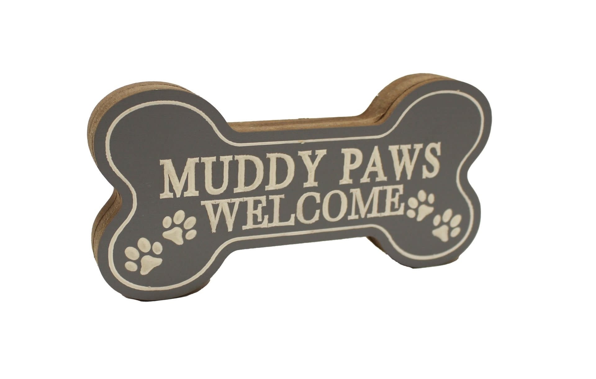 Block Sign - Muddy Paws Welcome - Matters of Design Inc.