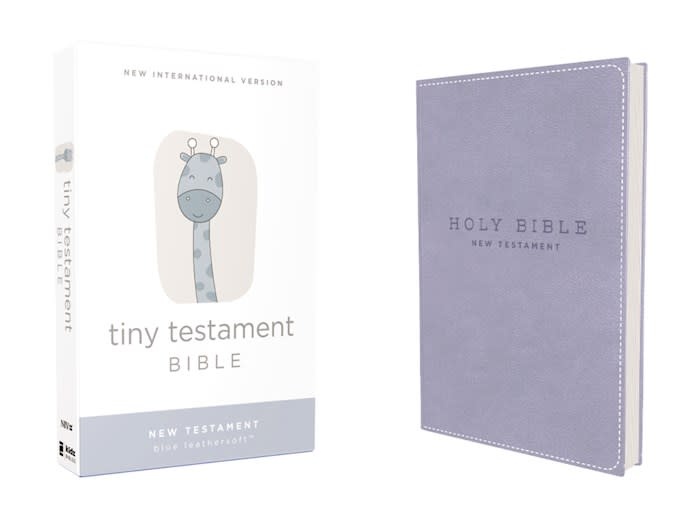 Tiny New Testament Bible - NIV, blue leathersoft - Matters of Design Inc.