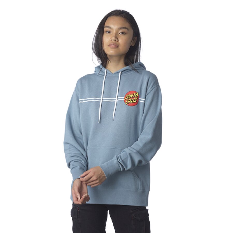 W SANTA CRUZ CLASSIC DOT PO HOODY MISTY BLUE - Laces W SANTA CRUZ CLASSIC DOT PO HOODY MISTY BLUE - Laces