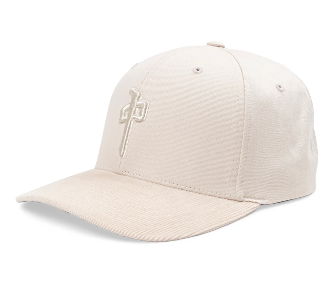 RDS OG PUFFY CORDUROY BRIM FLEXFIT HAT CREAM - Rough Ride Clothing Co