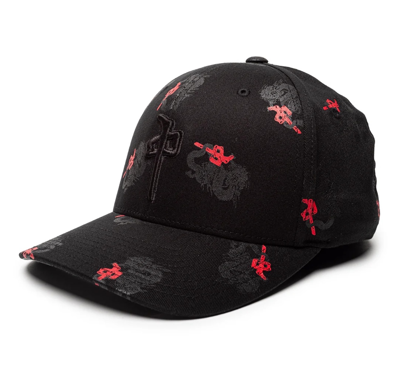 RDS OG PUFFY CHUNG DRAGON FLEXFIT HAT BLACK - Laces