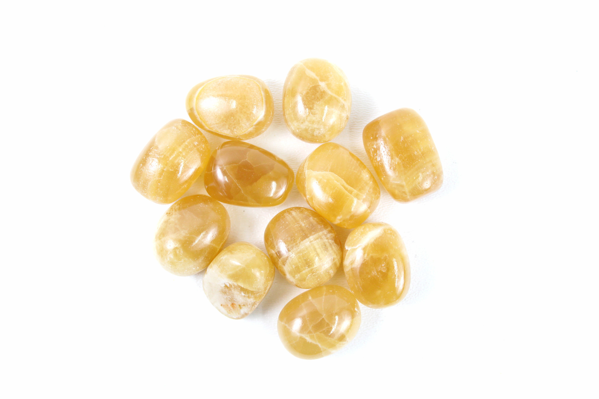 Calcite Honey Pakistan Tumbled - Mama's Minerals