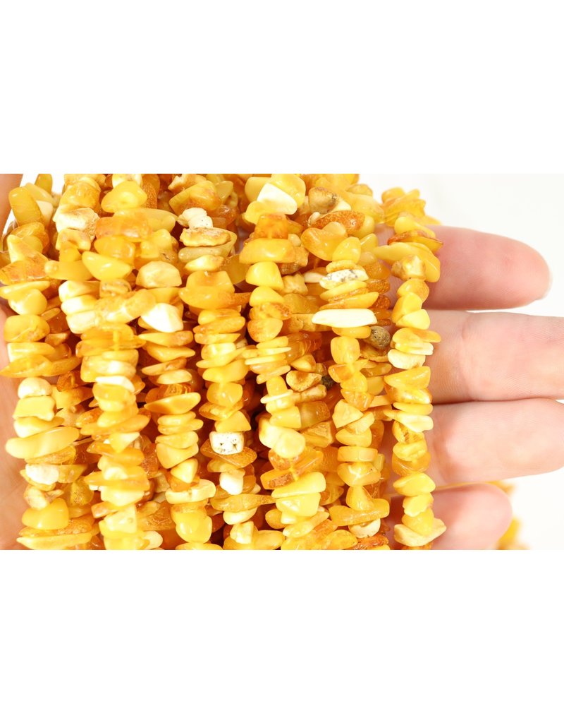 Amber Light Yellow Chips 9mm - Mama's Minerals