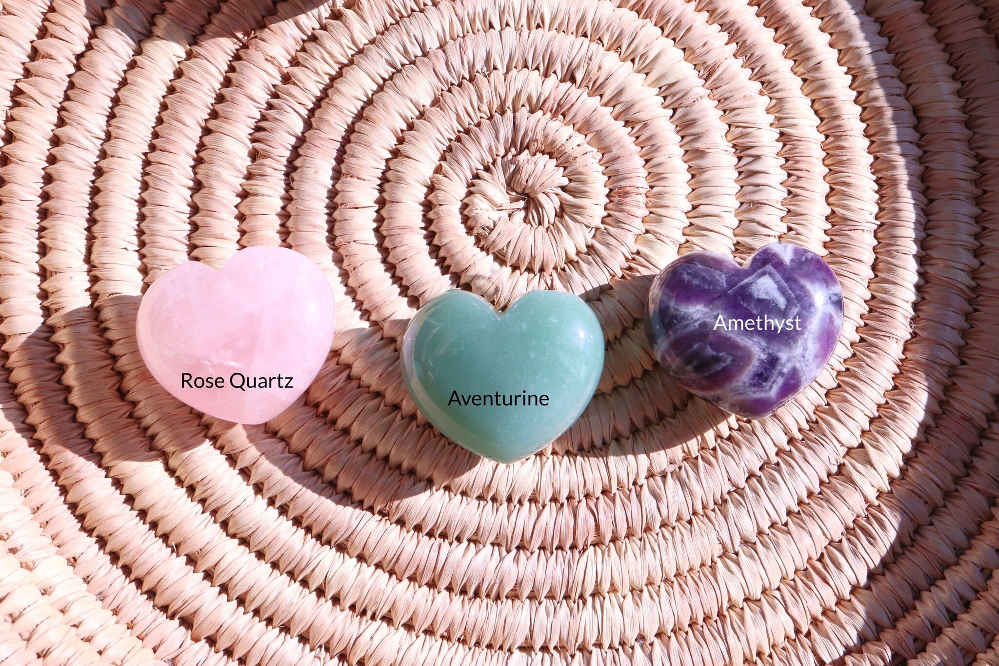 Gemstone Puff Hearts 45mm - Mama's Minerals