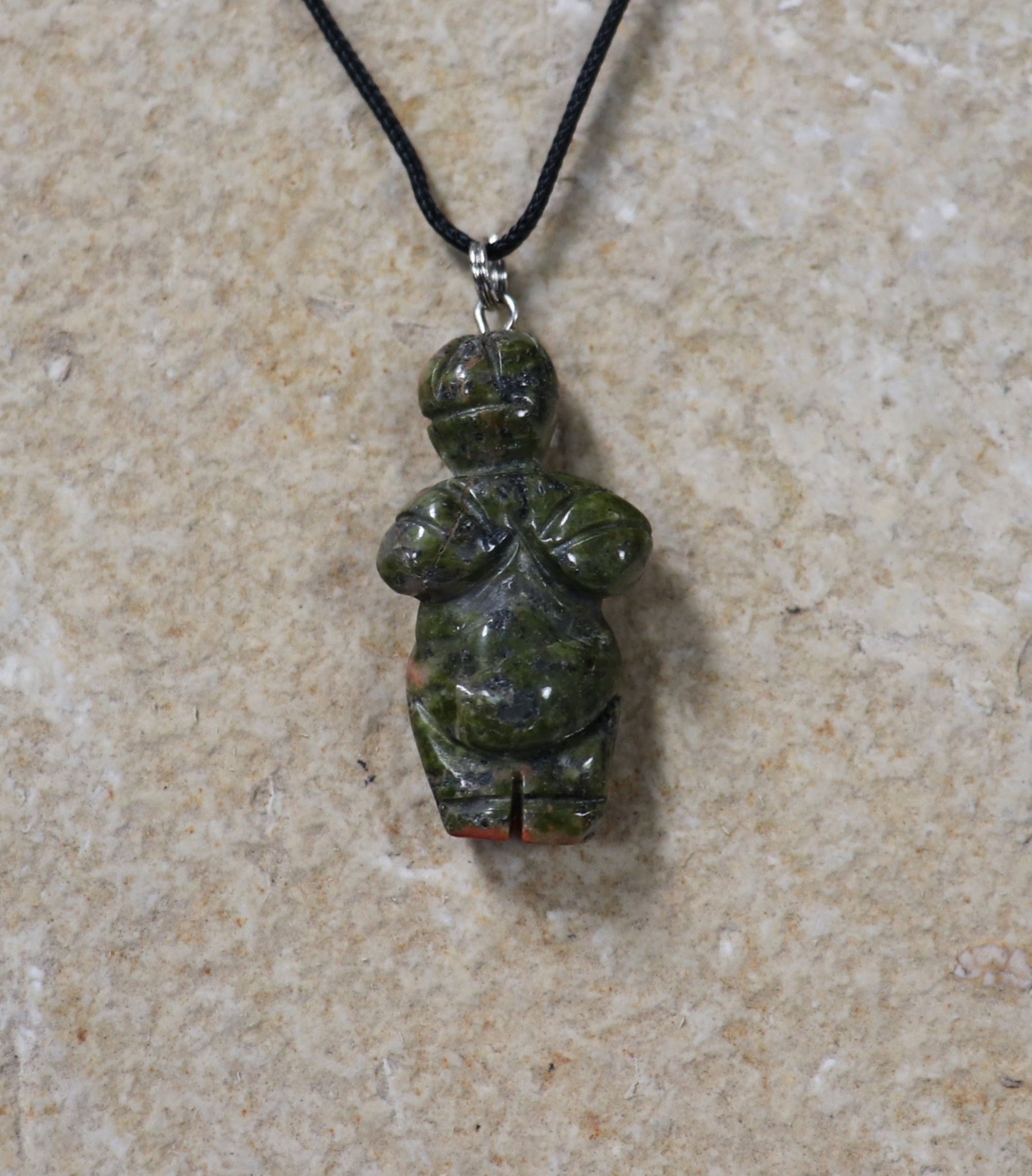 Carved Venus Figurine Gemstone Necklace - Mama's Minerals