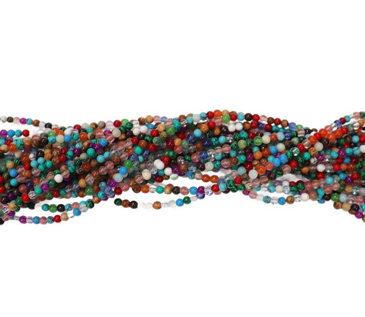Mix Color Stone Rounds 3mm - Mama's Minerals