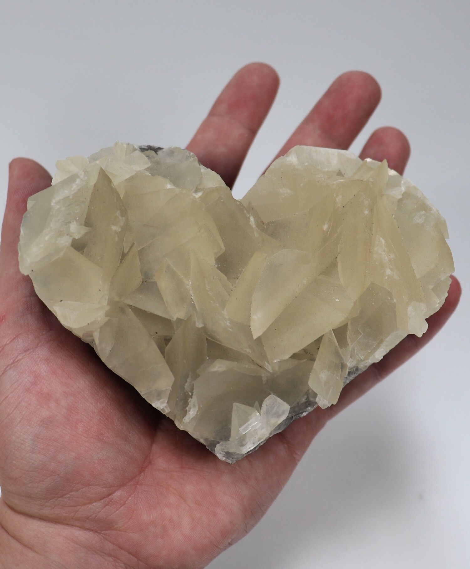 Angel Wing Calcite Heart 451-500g - Mama's Minerals