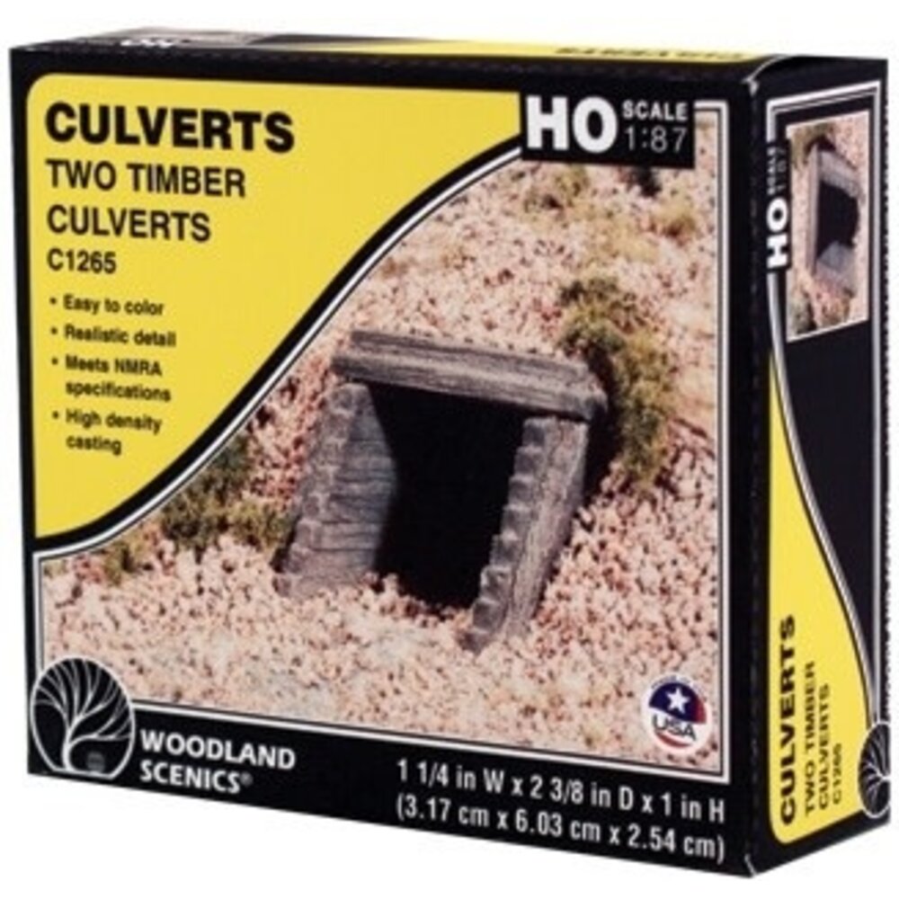 HO Culvert, Timber (2) - Warrenton Hobby Shoppe