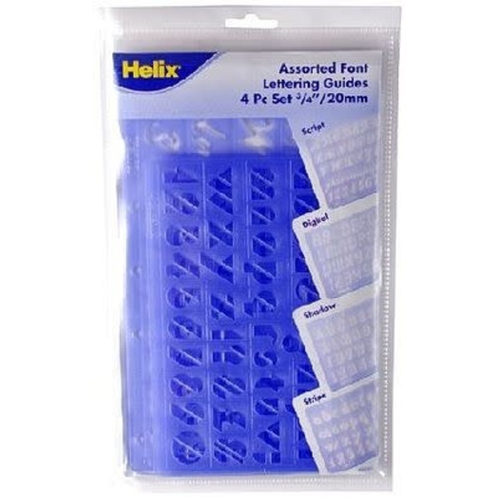 3/4" Font Lettering/Number Guide Set - Warrenton Hobby Shoppe