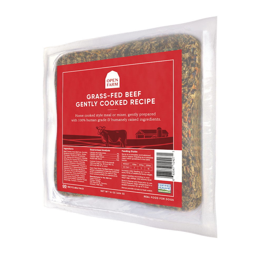OPEN FARM DOG GRASS-FED BEEF GENTLY COOKED RECIPE - Rosie Bunny Bean ...