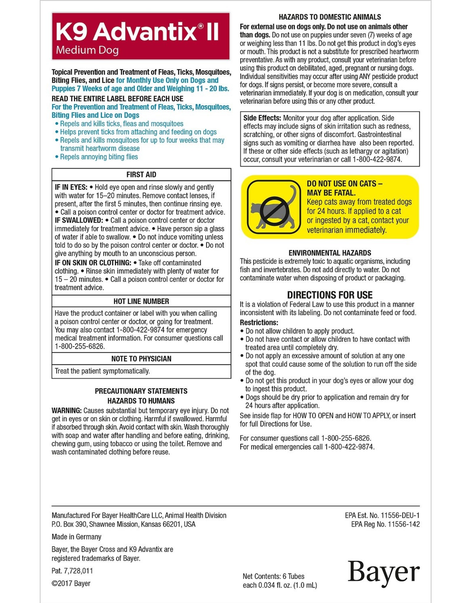 BAYER ADVANTIX II FOR DOGS FLEA & TICK TOPICAL SOLUTION 4 DOSES - Rosie ...