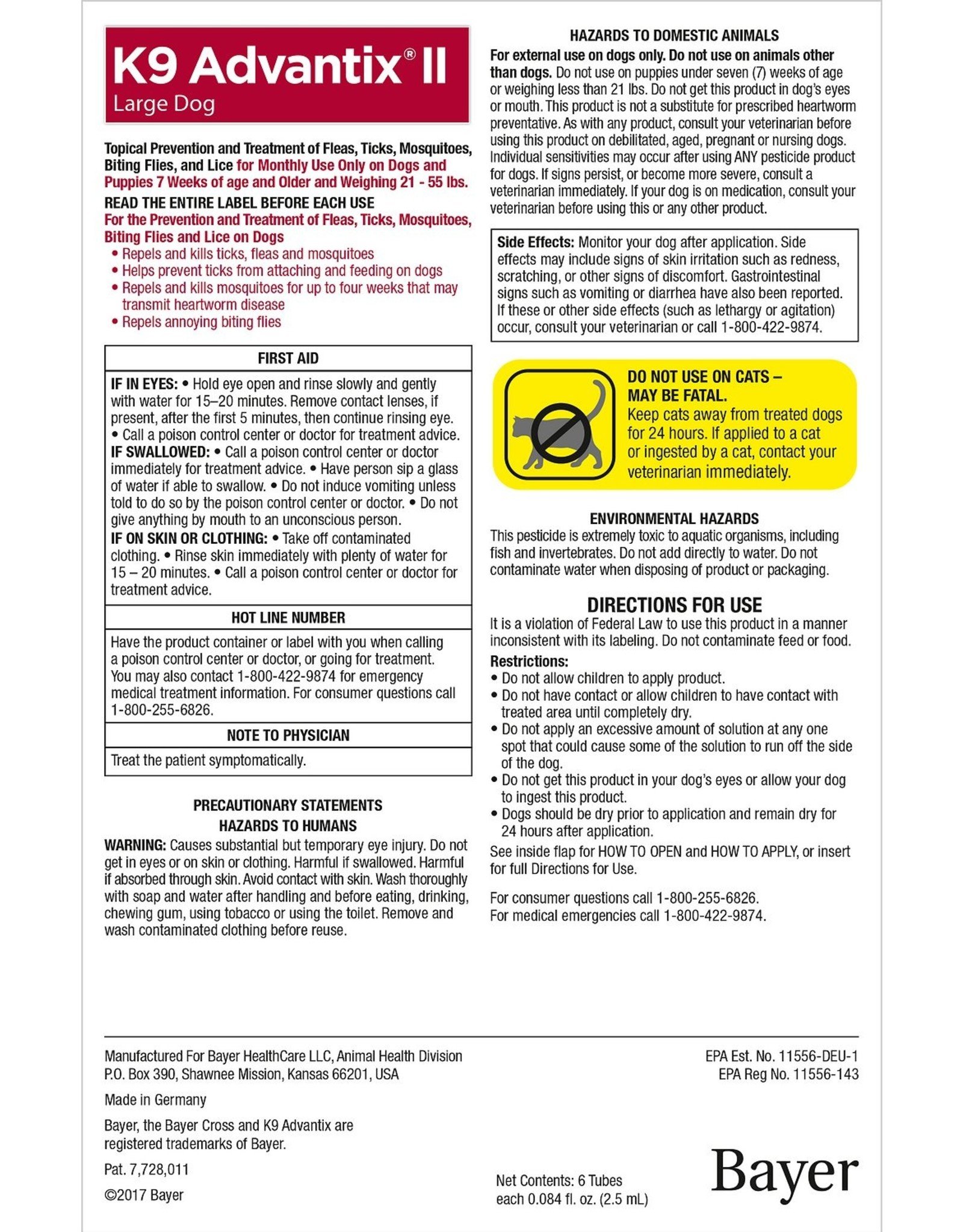 BAYER ADVANTIX II FOR DOGS FLEA & TICK TOPICAL SOLUTION 4 DOSES - Rosie ...