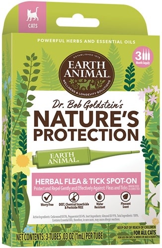 EARTH ANIMAL NATURE'S PROTECTION HERBAL FLEA & TICK SPOT-ON FOR CATS 3 ...