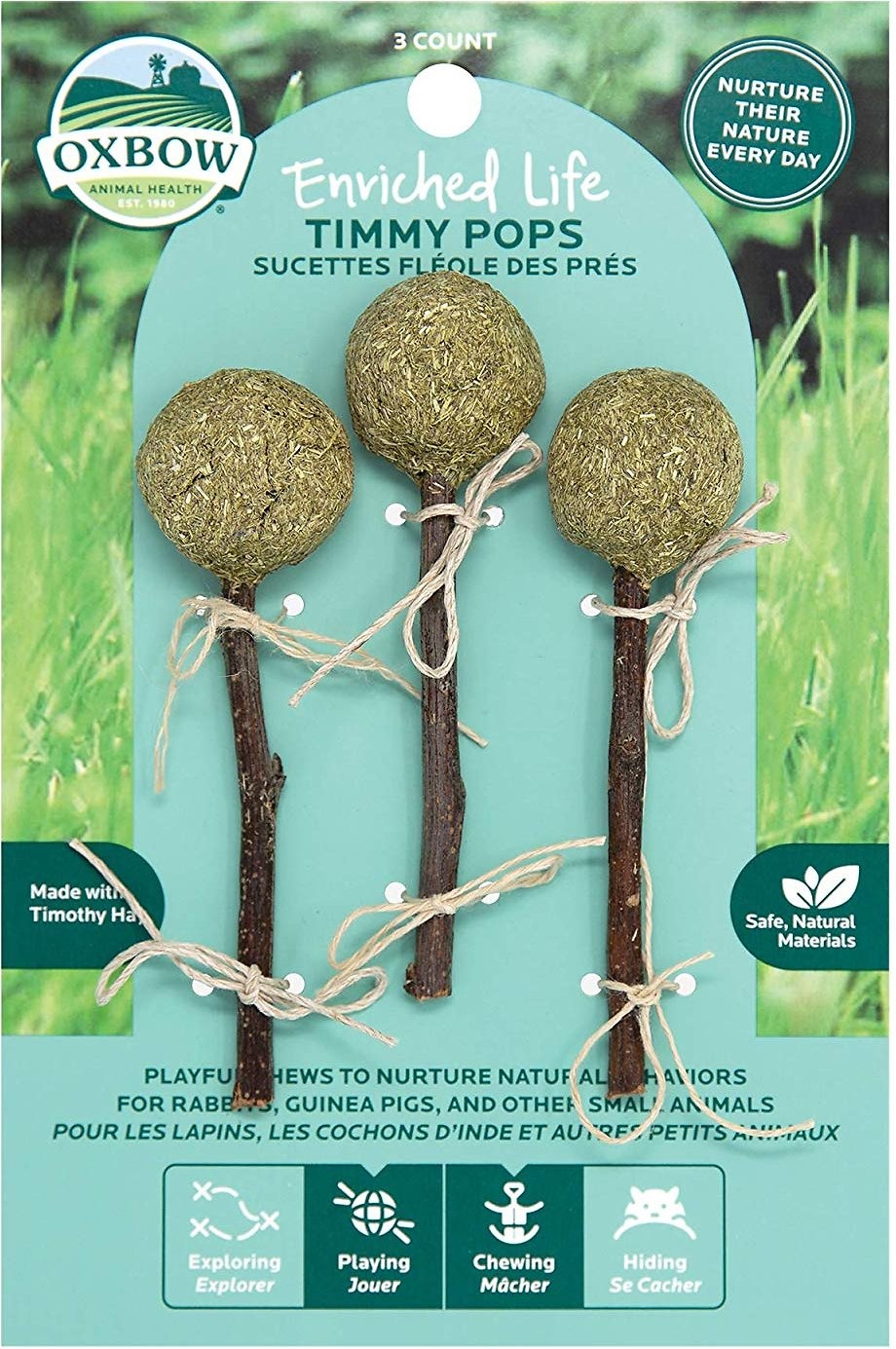 OXBOW ENRICHED LIFE TIMMY POPS SMALL ANIMAL CHEW TOY 3-COUNT - Rosie ...