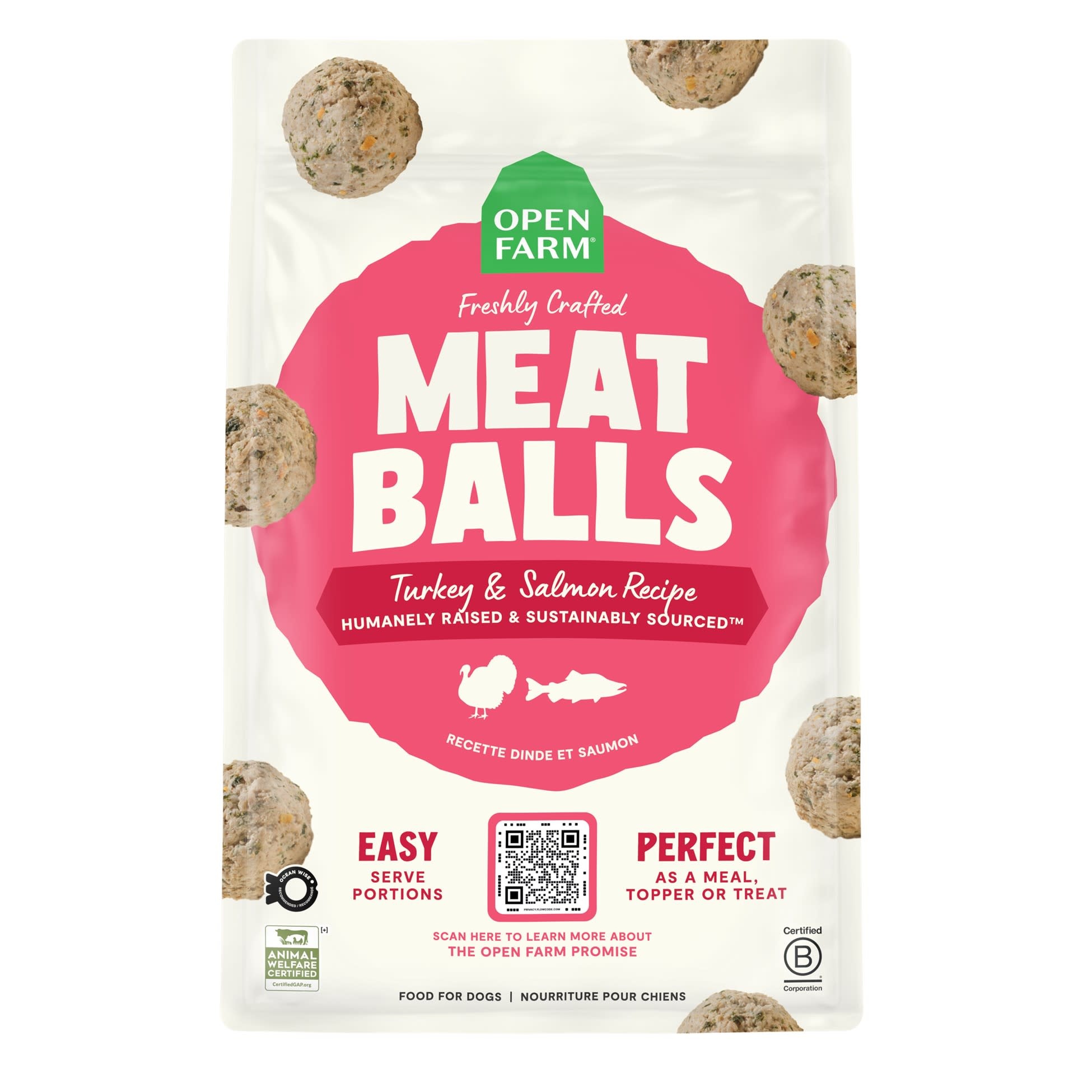 OPEN FARM DOG MEATBALLS TURKEY SALMON FROZEN - Rosie Bunny Bean Urban ...