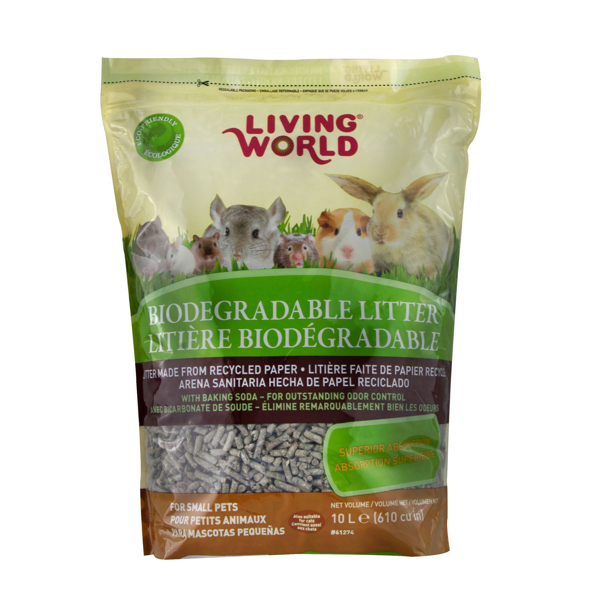LIVING WORLD Living World Biodegradable Litter for Small Animals - 10 L ...