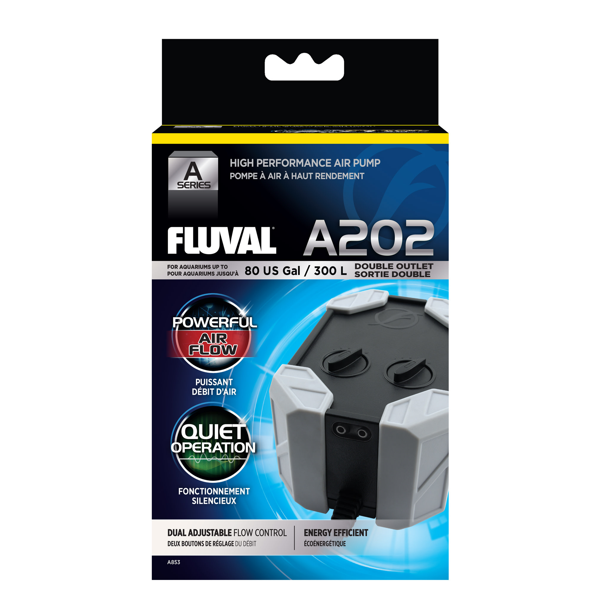 Fluval Fluval A202 Air Pump - 300 L (80 US Gal) - Northern Pet Emporium