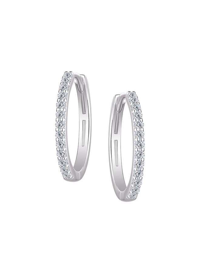 925 huggies cz earring