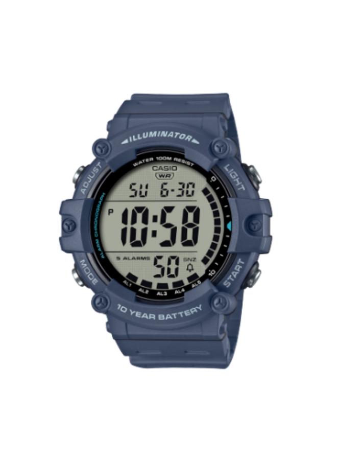 Casio silicone blue jeans digital men's