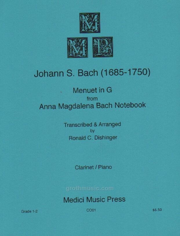 Bach Menuet in G - Clarinet - Wright Music Inc.