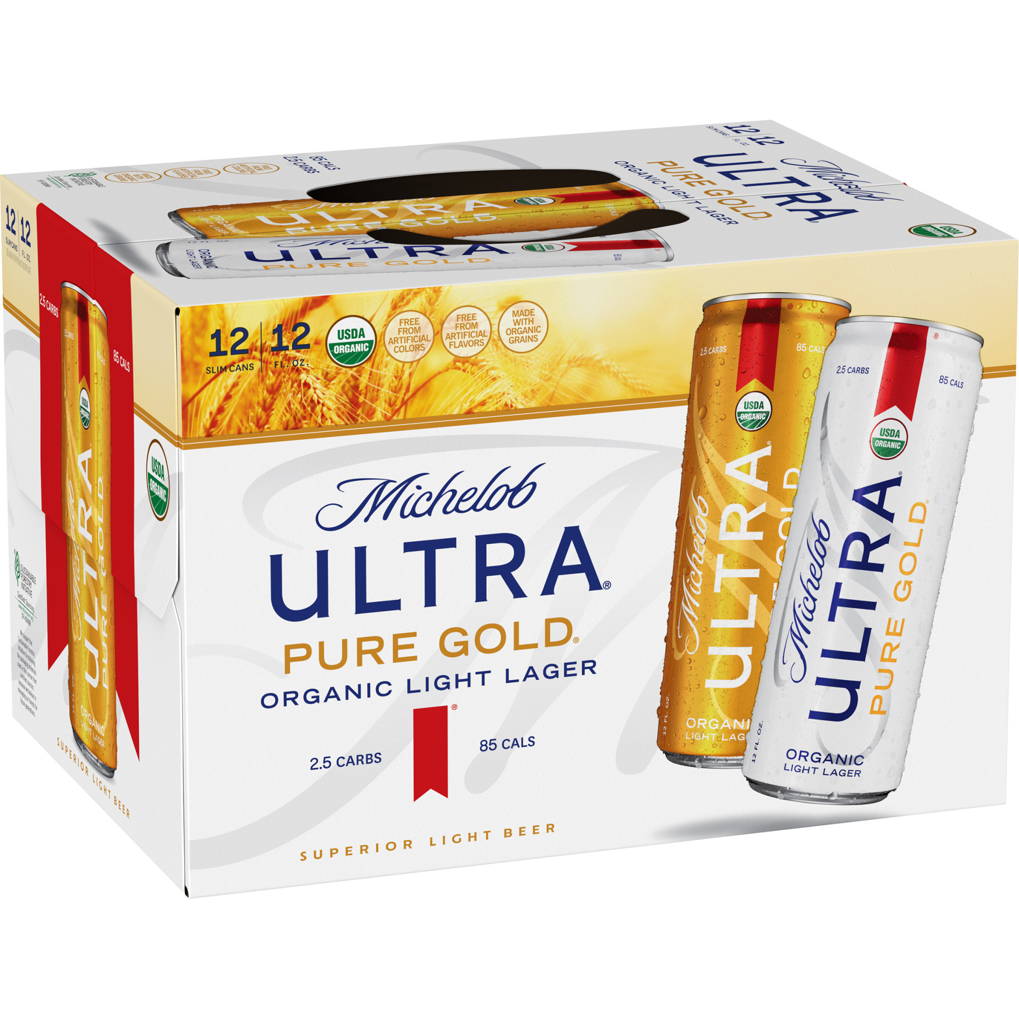 Michelob Michelob Ultra Pure Gold Can 12 Pack - The Hut Liquor Store