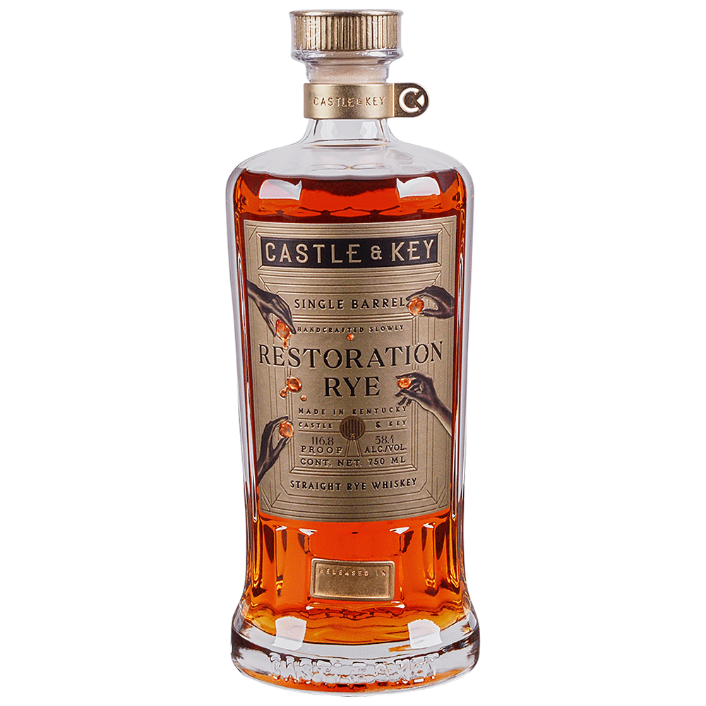 Castle & Key Single Barrel Restoration Rye 750 mL - The Hut Liquor Store