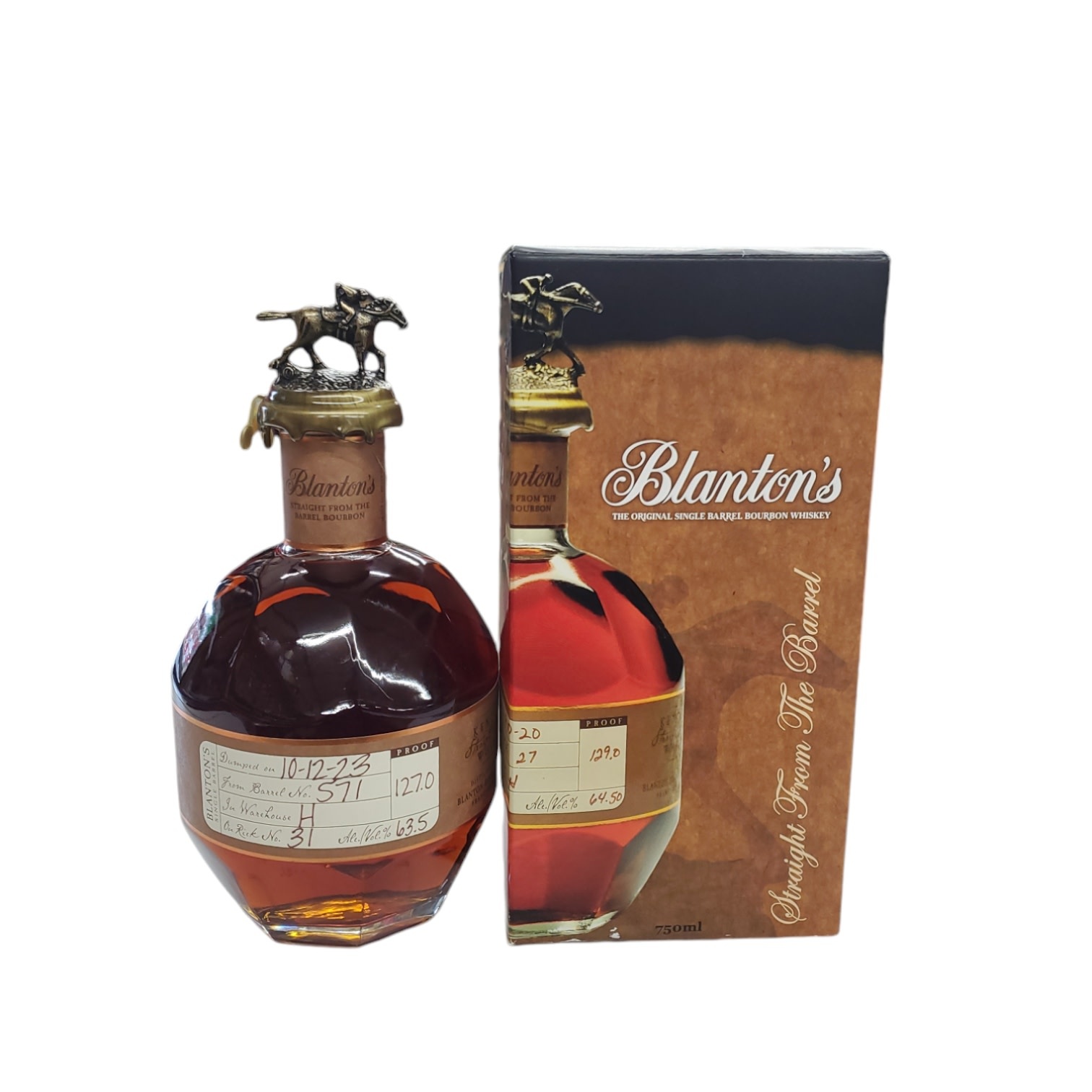 Blanton's Barrel Proof Bourbon 750 ml 127 P - The Hut Liquor Store