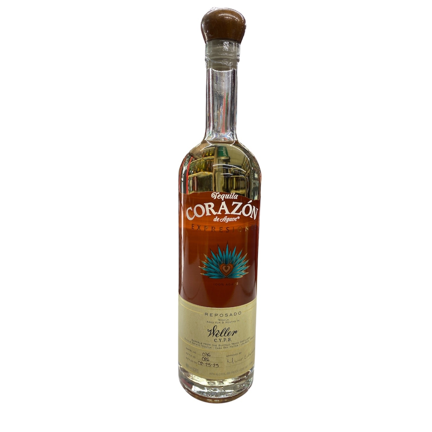 Corazon Corazon Tequila Reposado Aged In Weller C.Y.P.D Barrel 750 mL - The Hut Liquor Store