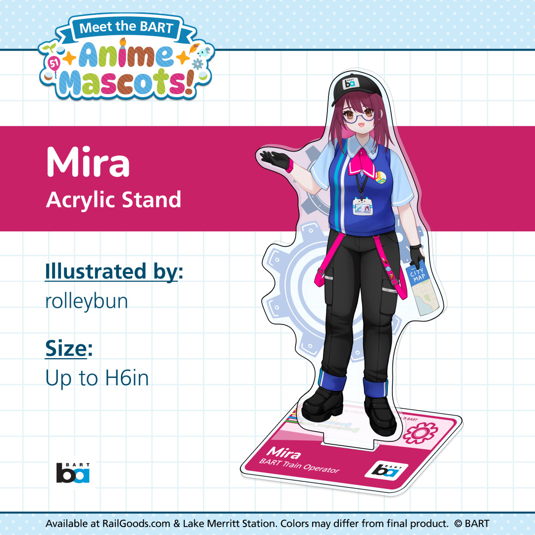 BART Standee Anime Mascot - Mira - railgoods