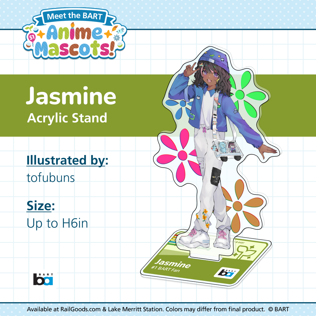 BART Standee Anime Mascot - Jasmine - railgoods