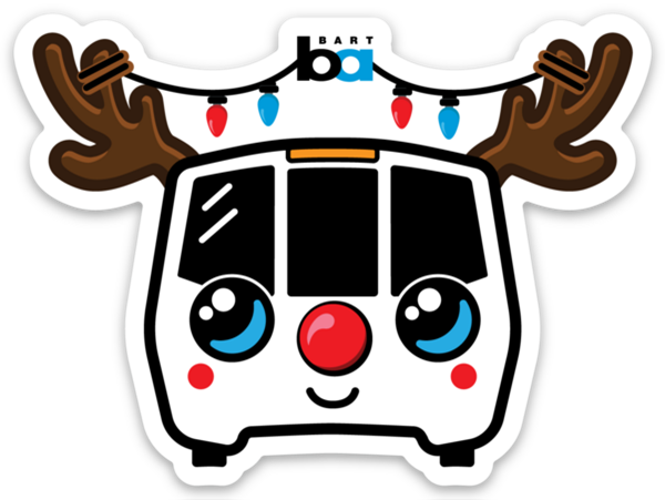 BART Holiday BARTy Sticker - Railgoods