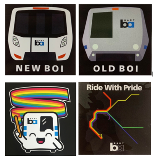 BART Paper Sticker 4-Pack - Railgoods