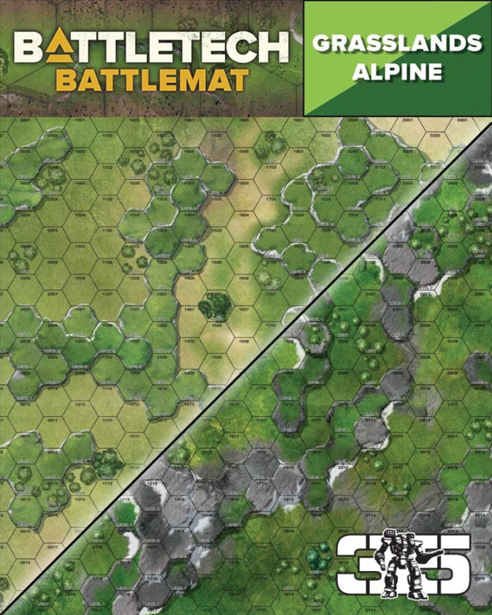 Battletech: Battle Mat - Grasslands / Alpine - Round Table Games
