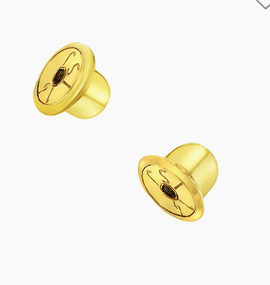 Papillons vissés en paire Or 14K - La Reine de Pique