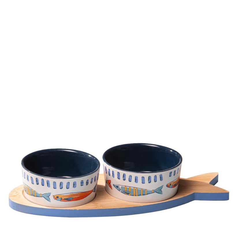 Capri Fish 3pce Bowl & Tray Set - Carapace