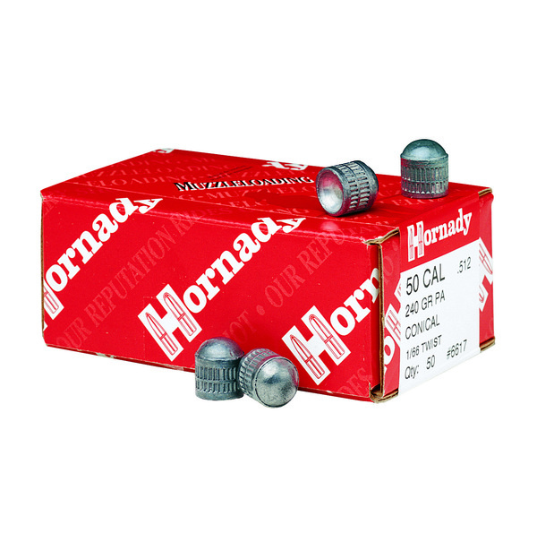 Hornady PA Conical 50 Cal (.512") 240gr 50ct - Spotted Dog Sporting Goods