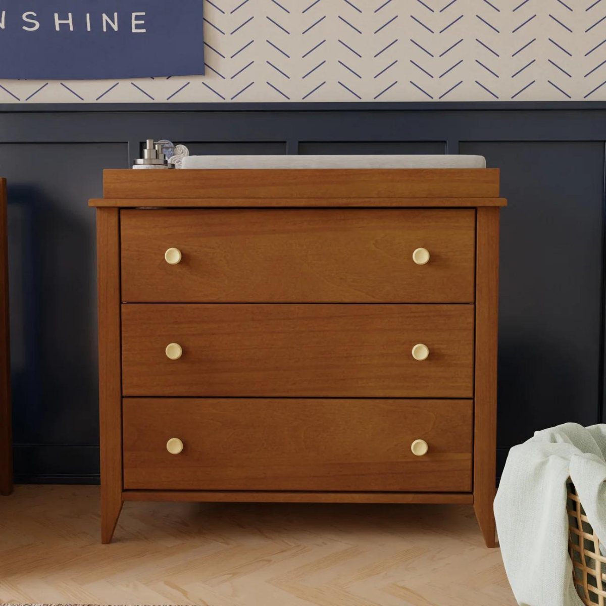 MDB: Sprout 3 Changer Dresser w/ Removable Tray - Nest, Bermuda