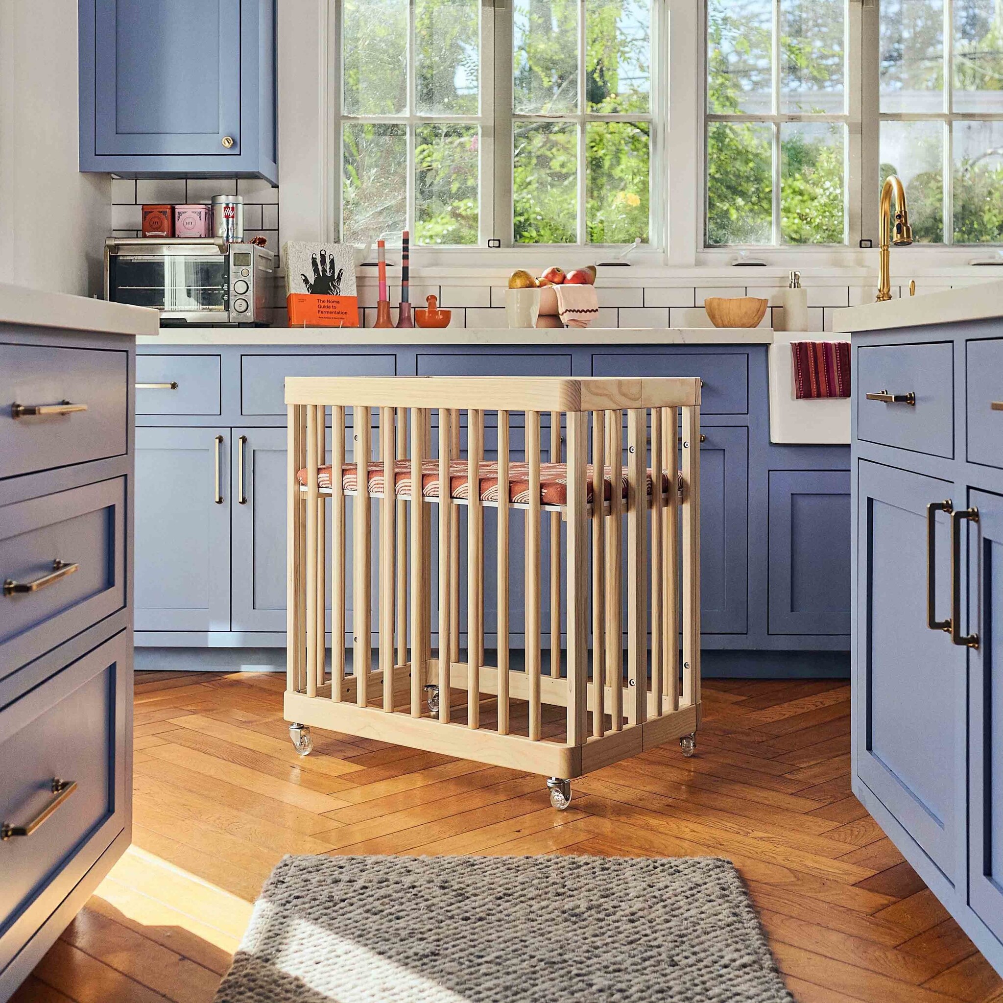 MDB: Pogo 8 in 1 Convertible Crib with All Stages Crib - - Nest, Bermuda