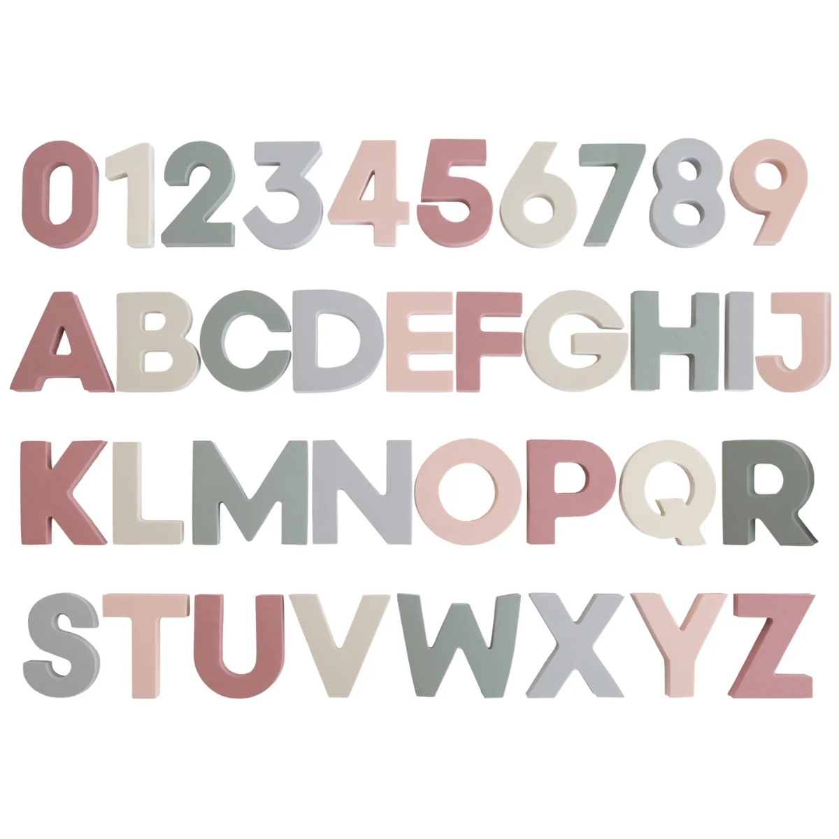 Mushie: Letters & Numbers Bath Set - Nest, Bermuda