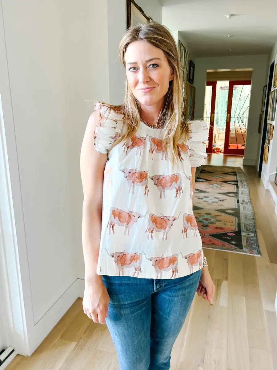 Brooke Wright Charlie Steer Top | Pretty Please Houston - Pretty Please Boutique & Gifts