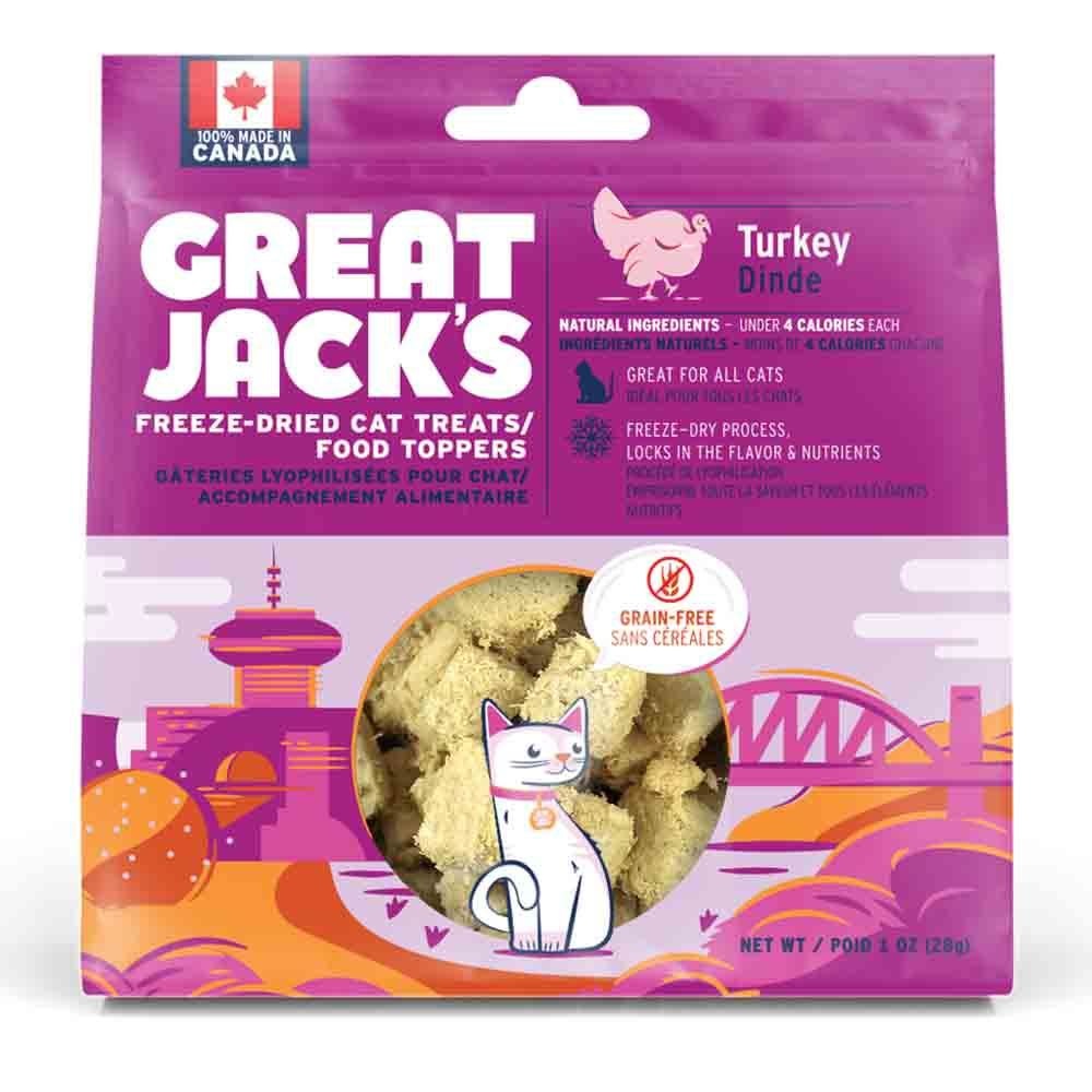 Canadian Jerky Great Jack's chat dinde lyophilisée 1oz - Domaine Animal