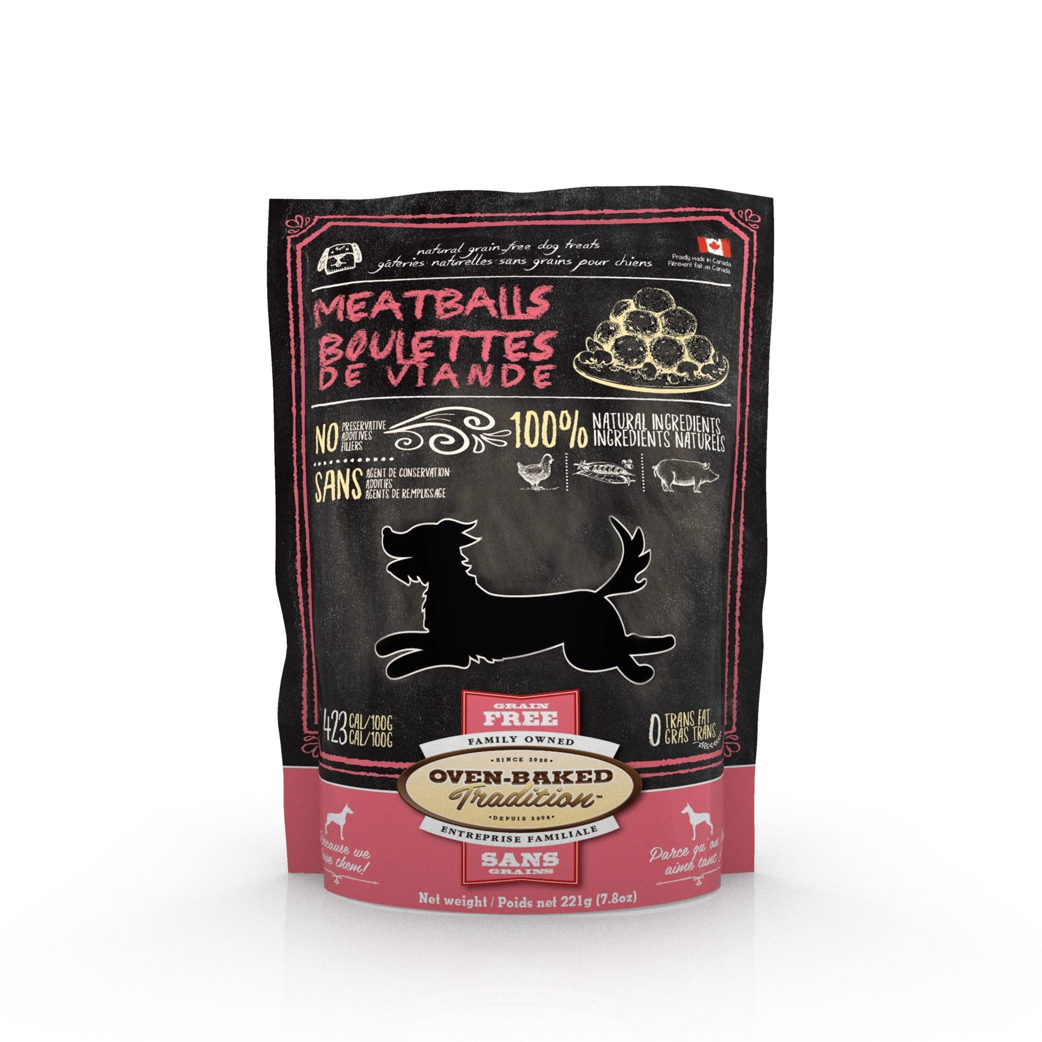 Oven-baked gâterie mini boulettes de viande croquantes 6oz - Domaine Animal