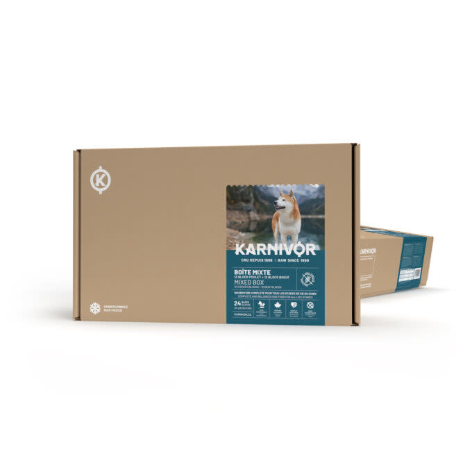 Karnivor Karnivor nourriture crue poulet et boeuf mix 24 blocs de 1 lb ...