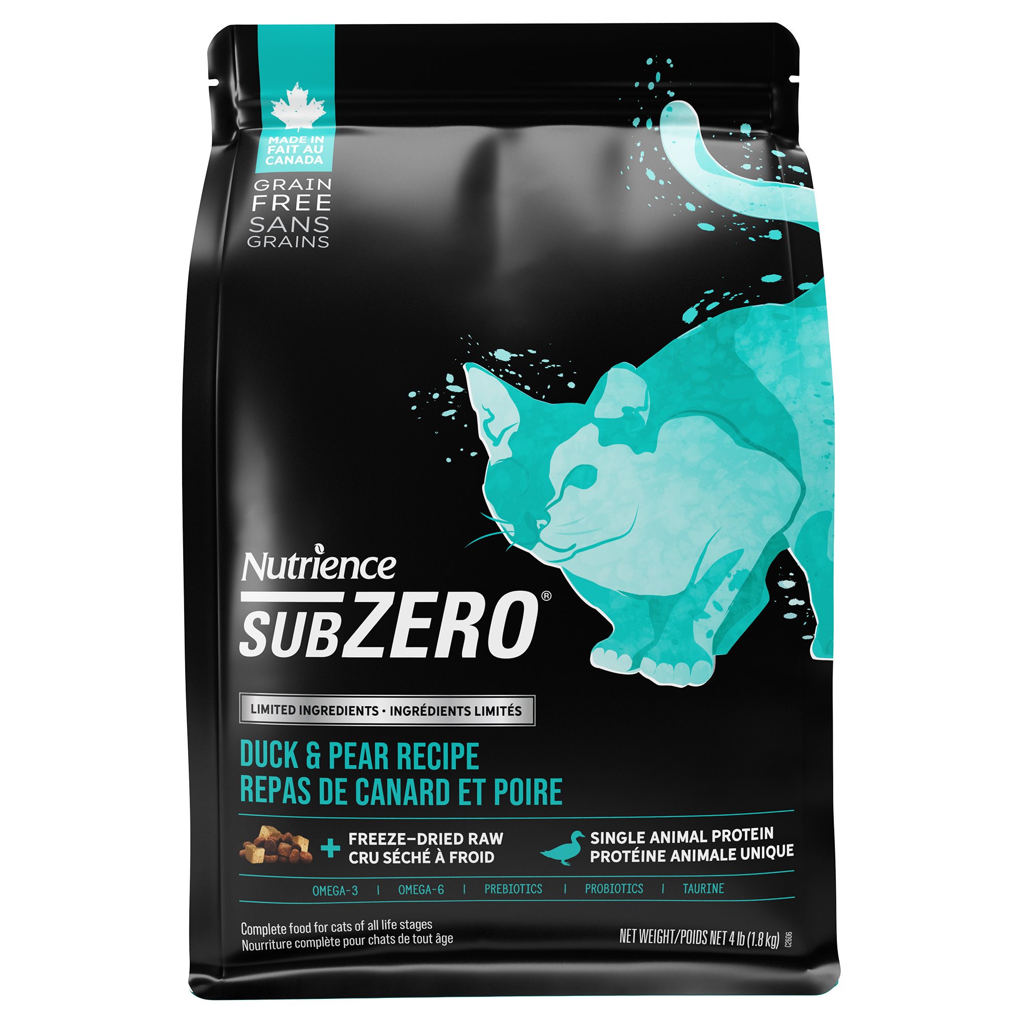 Nutrience SubZero ingrédients limités chat canard et poire 1.8kg ...