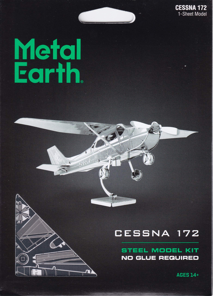 Metal Earth 3D Model Silver: Cessna Skyhawk - Endeavours ThinkPlay
