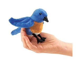 Folkmanis Mini Bluebird Finger Puppet - Endeavours ThinkPlay