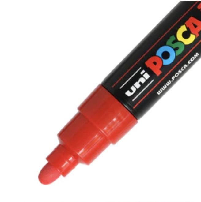 Posca Acrylic Marker Pc-7M Broad Bullet Red - Endeavours ThinkPlay