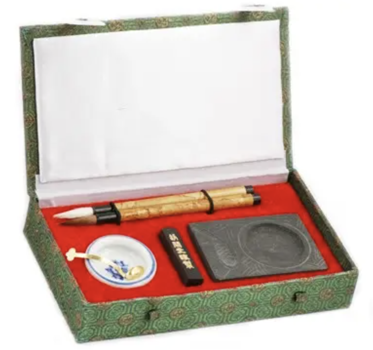 Calligraphy Chinese Set, 5Pcs, Silk Box, D.K.Art & Craft - Endeavours ...